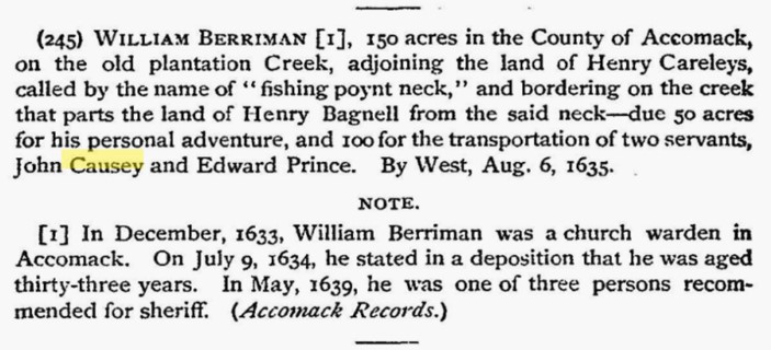 Causeys of Dorchester County, Maryland – Part One “The First Generation ...